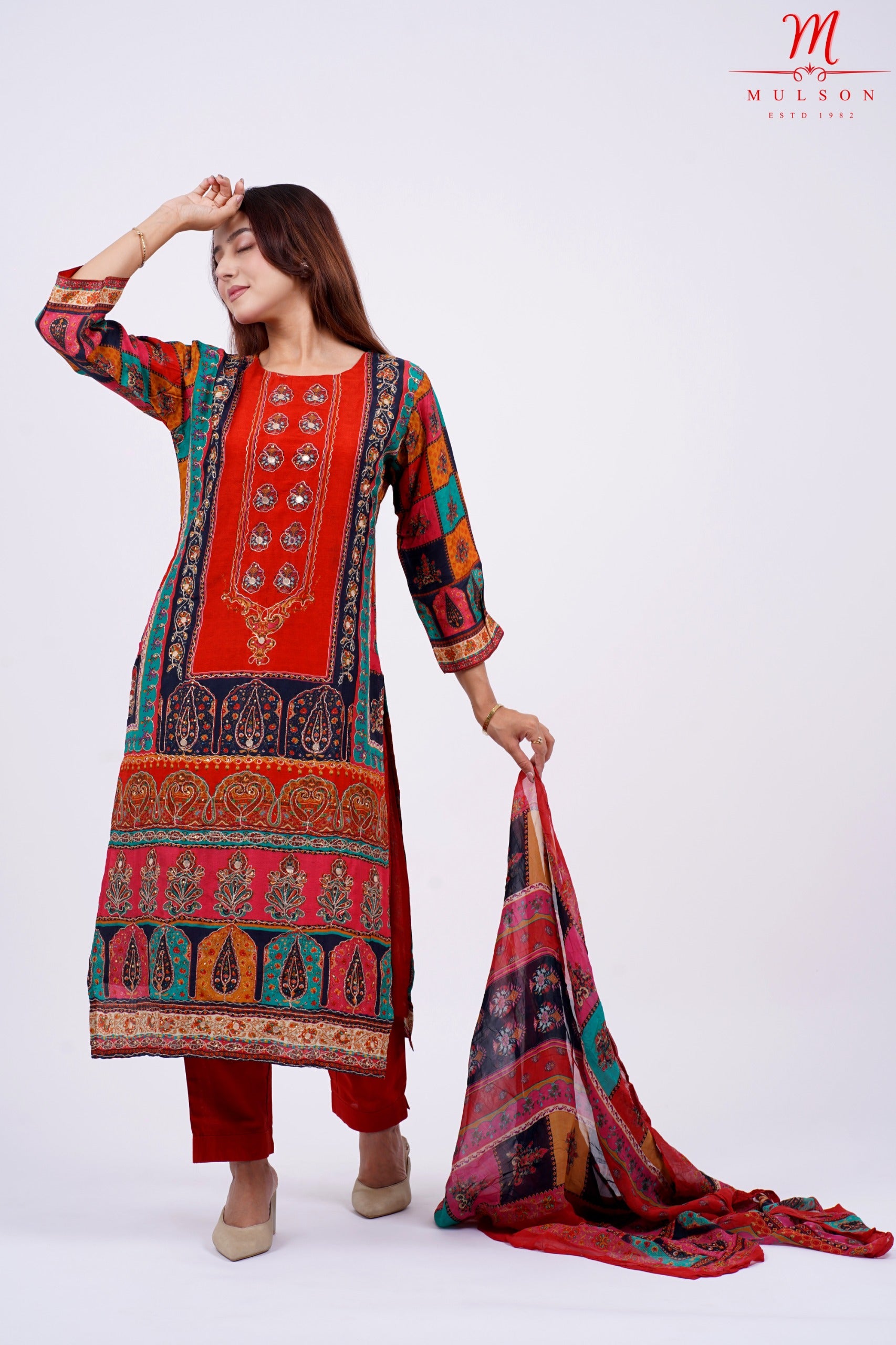 Straight Suit With Pant and dupatta – MULSON RETAIL PVT LTD