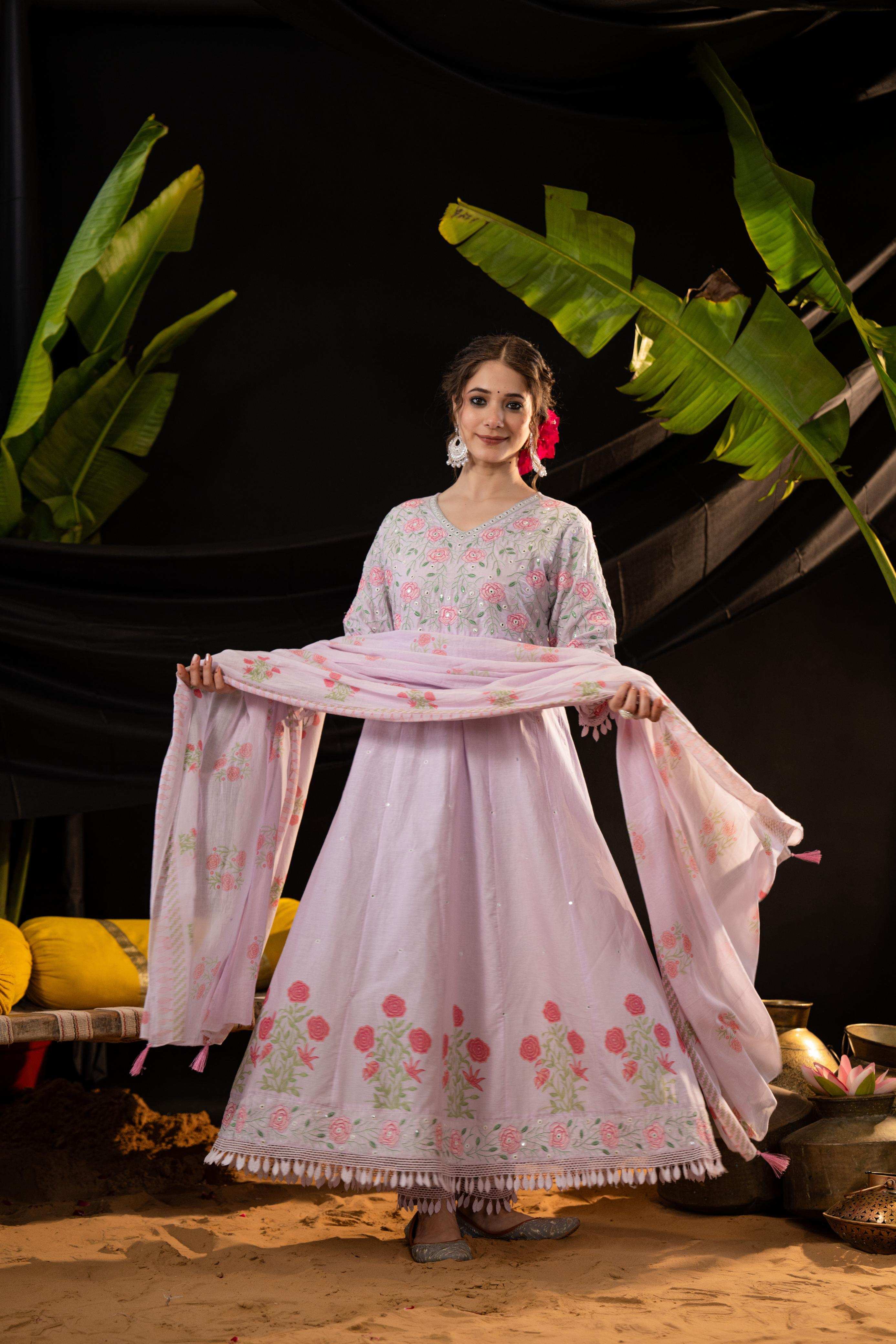 Lavender Kurta Set Women – MULSON RETAIL PVT LTD